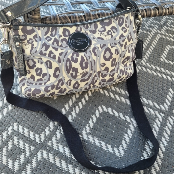 Coach | Bags | Coach Ocelot Animal Print Tote Bag Purse 2 Way Crossbody ...
